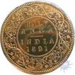 Copper Half Anna of Victoria Empress of Bombay Mint of 1891. | Auction ...