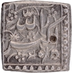 Mintless Type Silver Square Rupee Coin of Akbar with Elahi 33 ...
